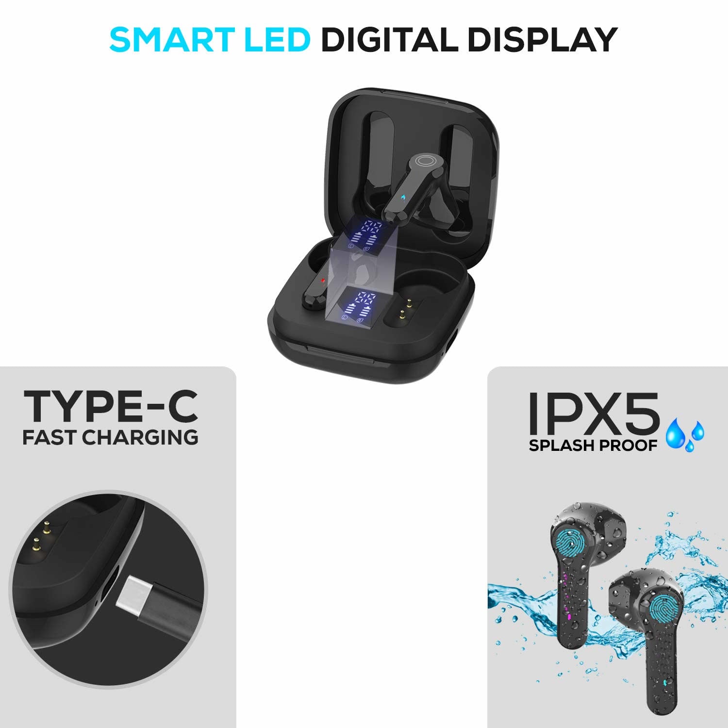 Custom Wireless Bluetooth Earbuds with Charging Case 2021 Design IPX5