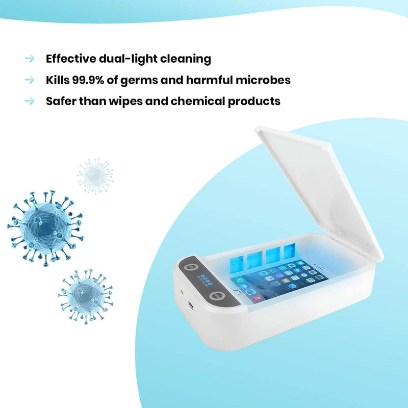 UV Light Sanitizer Box Portable Smart Phone Sterilizer With Wireless C