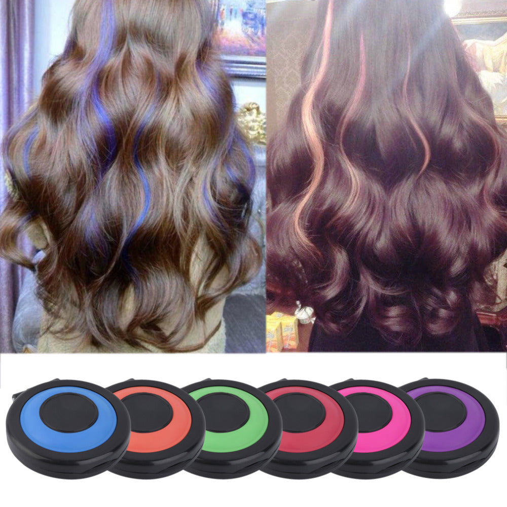 6 Colors Temporary Hair Chalk Set Fast Hair Dye Powder